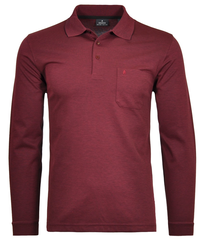 Softknit-Polo mit Brusttasche, Langarm | T-Shirts & Poloshirts ...